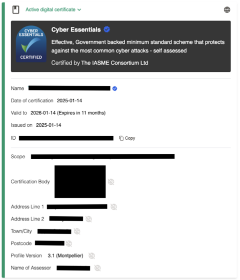 BlockMark Registry Certificates - A User's Guide - IASME - Home